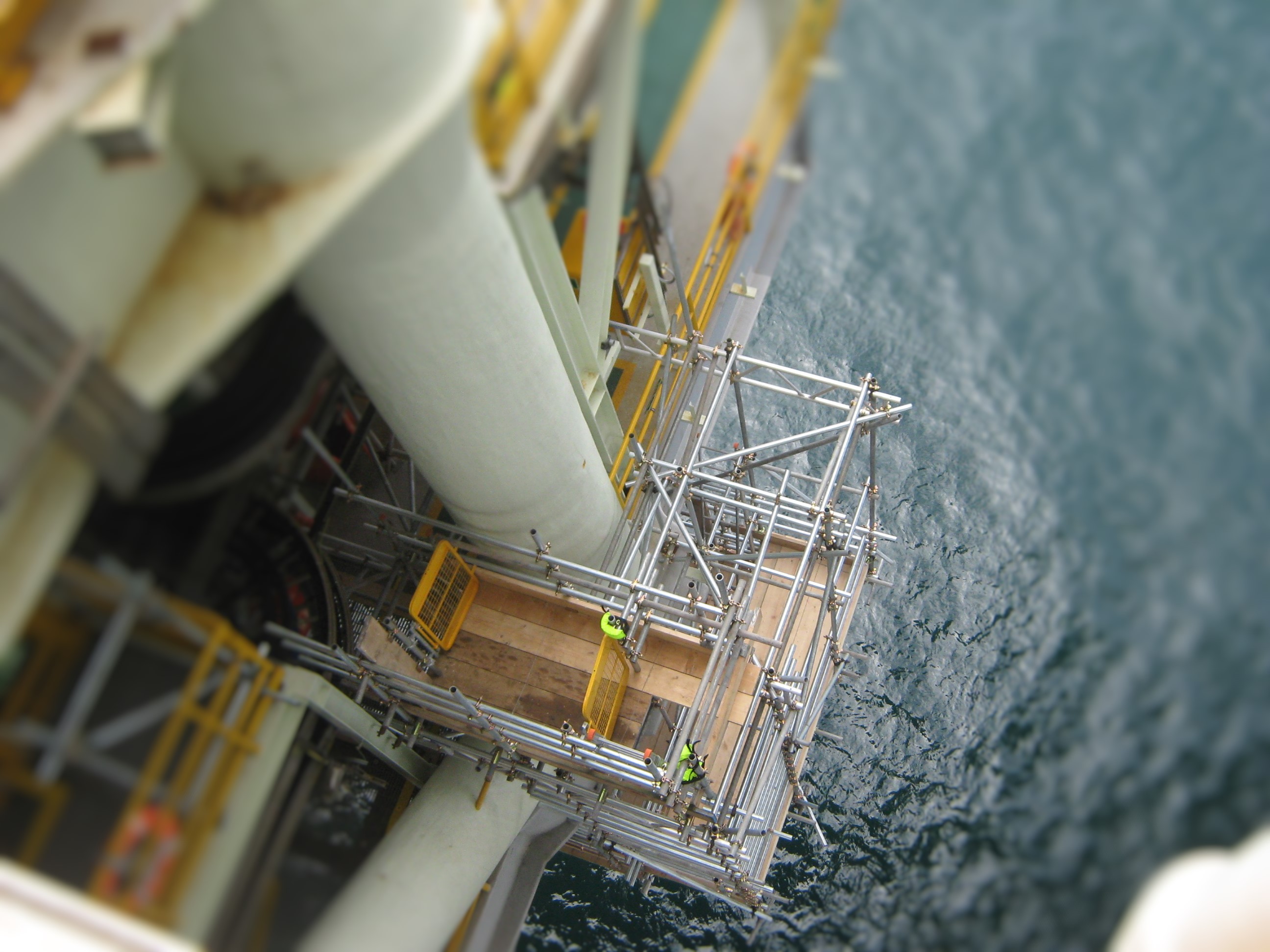 Cantilever Drop Scaffold, North Sea - Premier Access Scaffolding Ltd